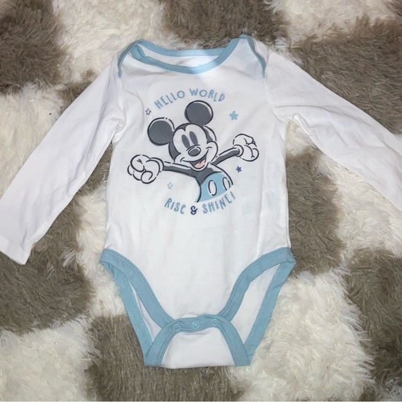 Disney | One Pieces | Disney White And Blue Mickey Mouse Bodysuit ...
